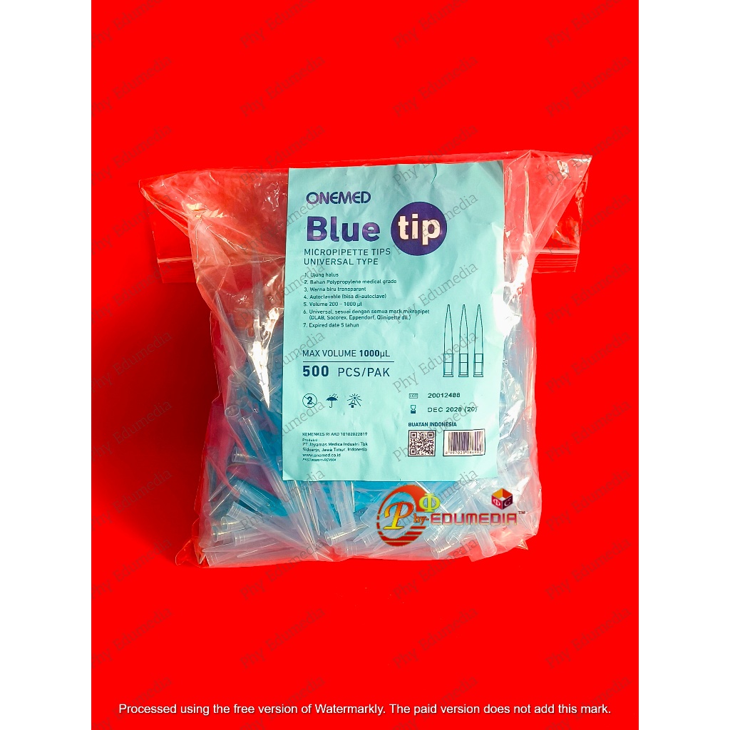 Jual Bluetip Per Pack Isi 500 Onemed / Blue Tip Onemed Isi 500 pcs ...