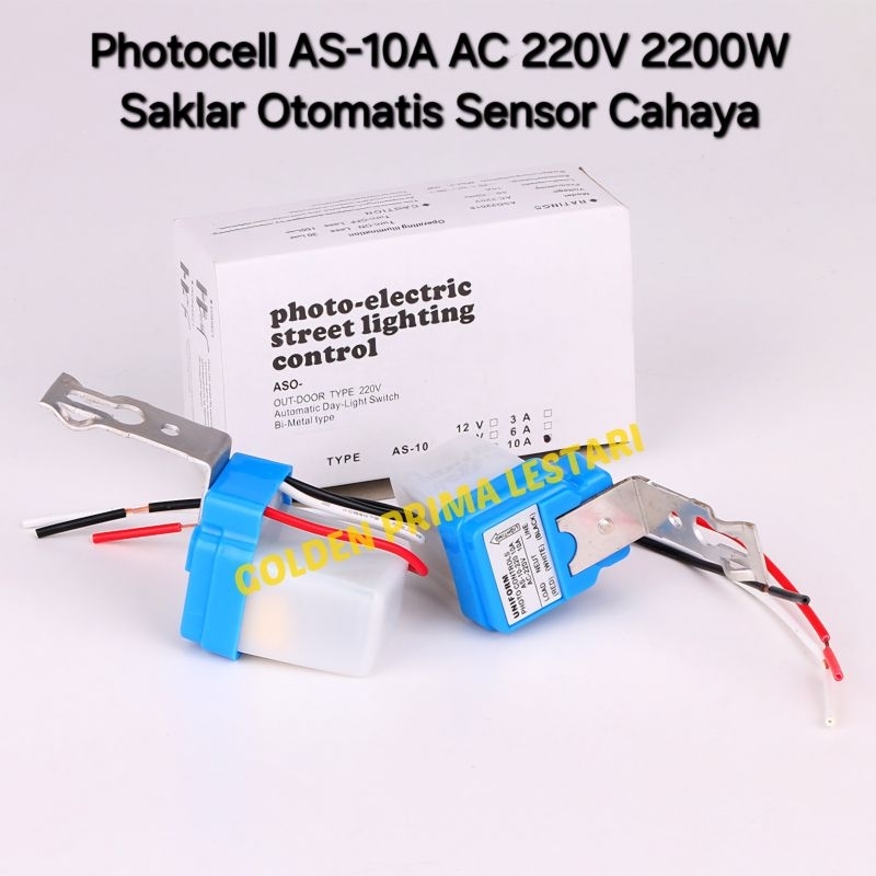 Jual Photocell AS-10A AC 220V 2200W/ Saklar Otomatis Sensor Cahaya ...
