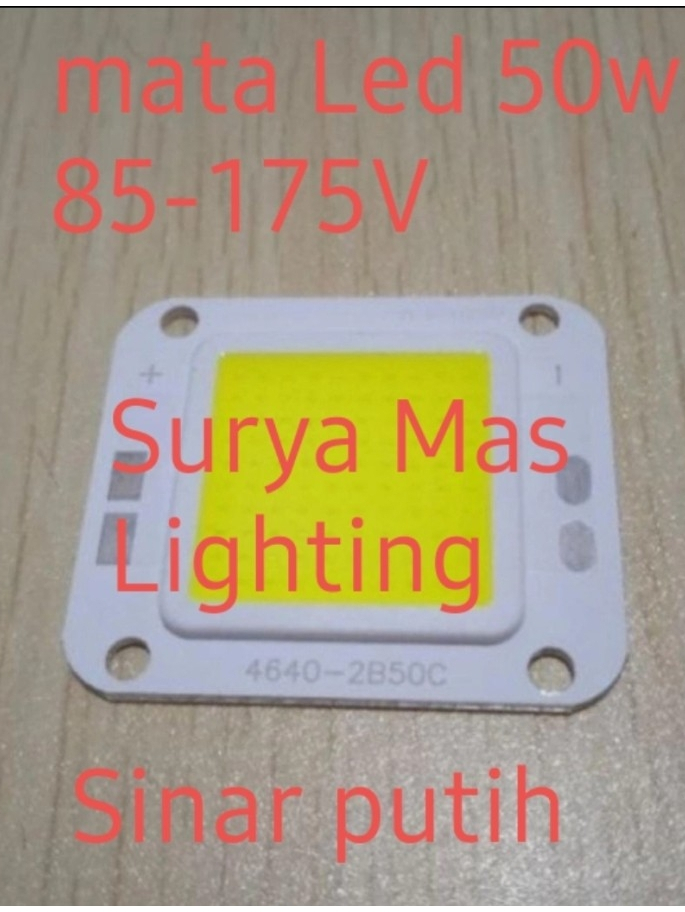 Jual Mata Chip Led HPL COB 50w 50 watt 50 w putih chip module 50w ...
