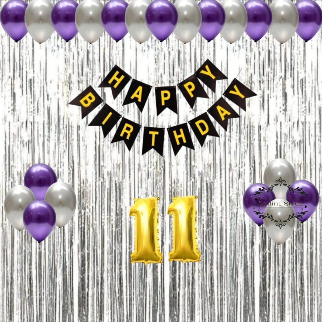 Jual Perlengkapan Set Pesta Balon Ulang Tahun Banner Happy Birthday ...