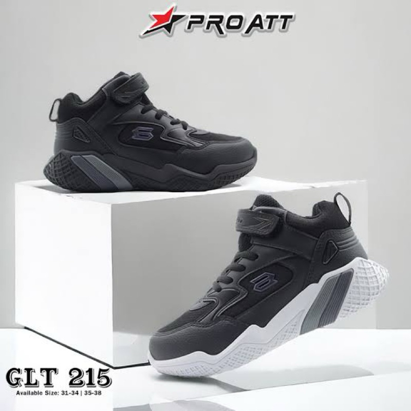 Jual SEPATU SEKOLAH PRO ATT RK 250 / GLT 210 VELCRO 30-38 HITAM DAN ...