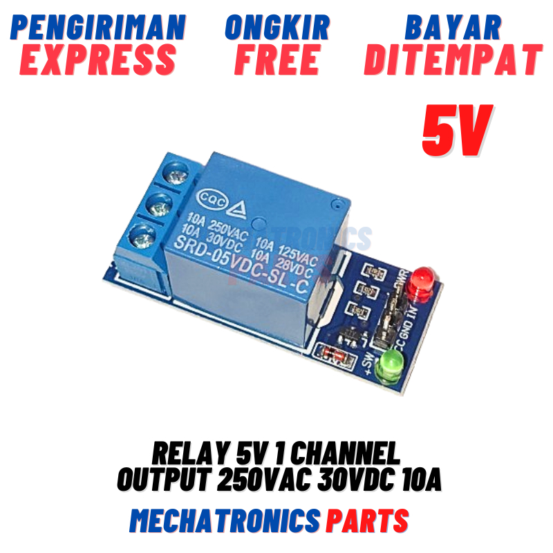 Jual RELAY 5V 1 CHANNEL OUTPUT 250VAC 30VDC 10A MODULE FOR ARDUINO ...