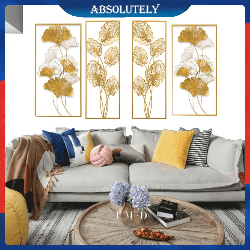 Jual Wall Decor Hiasan Dinding/Wall Decor Metal Gold Frame Daun ...