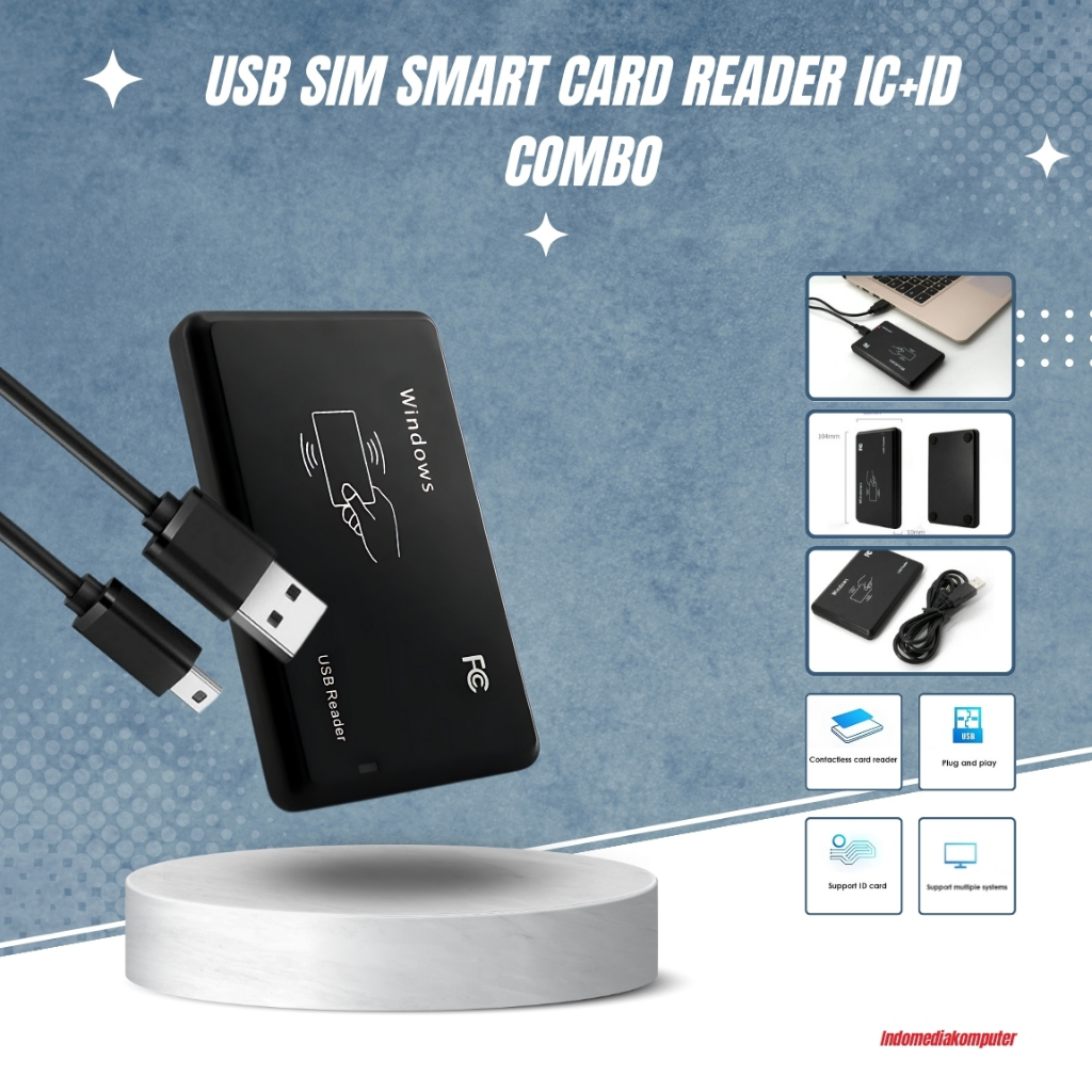 Jual USB SIM Smart Card Reader IC + ID Combo RFID Dekstop Smart Card ... Jual USB SIM Smart Card Reader IC + ID Combo RFID Dekstop Smart Card ...