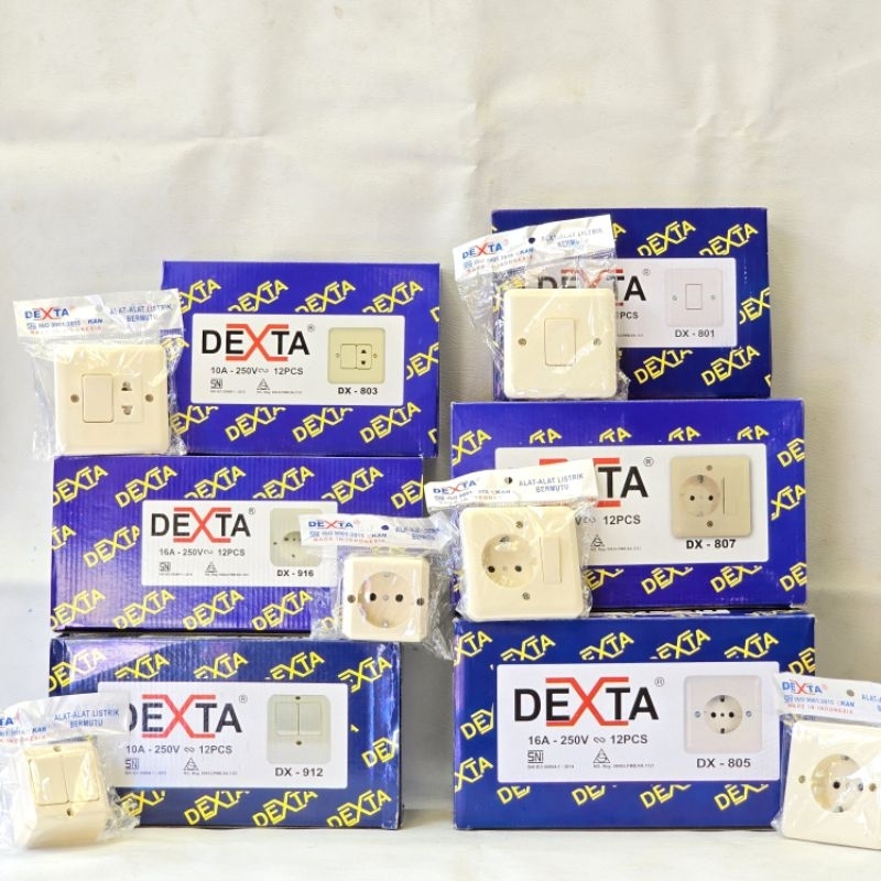 Jual DEXTA SAKLAR TUNGGAL / ENGKEL , SERI / GANDA , STOP KONTAK ARDE ...