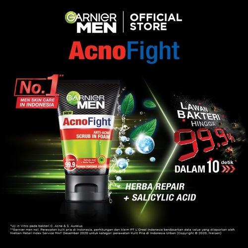 Jual Garnier Men Anti Acne Simple Set Acno Fight Super Serum Gel 30 ml +Acno Fight Anti-Acne ...