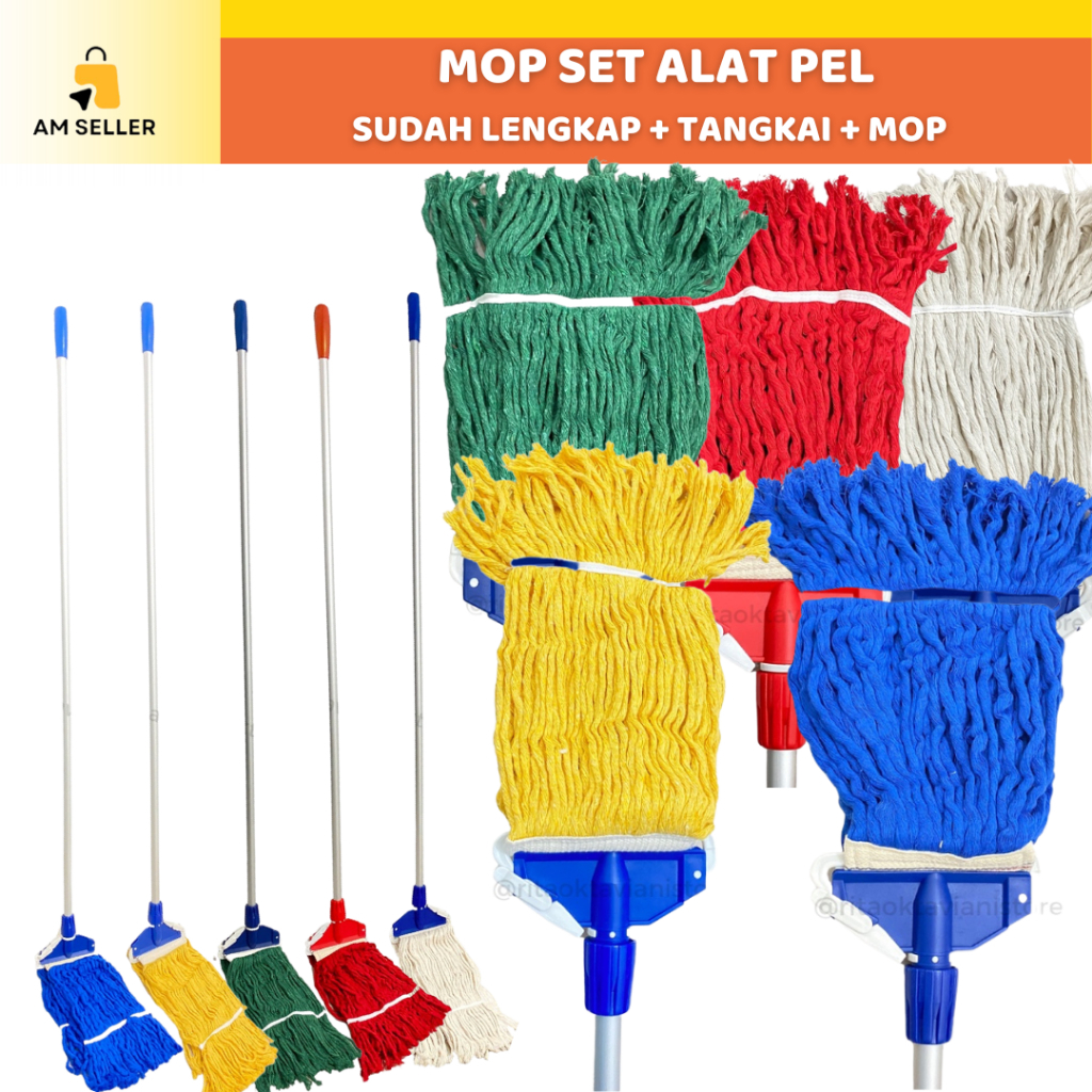 Jual Alat Pengepel Lantai Be Clean /Kain Pel Socket Benang / Alat Pel ...