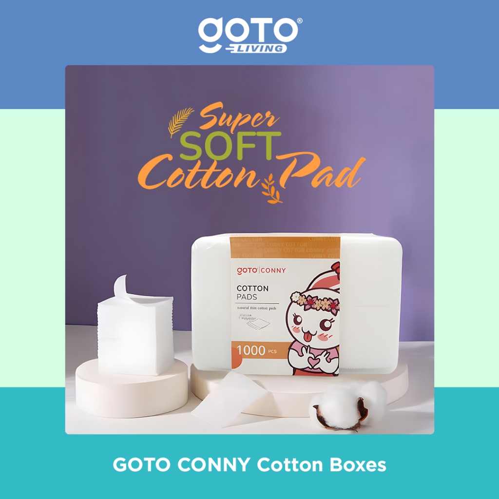 Jual Goto Conny Kapas Wajah Tipis Facial Cotton Pembersih Make Up 1000 ...