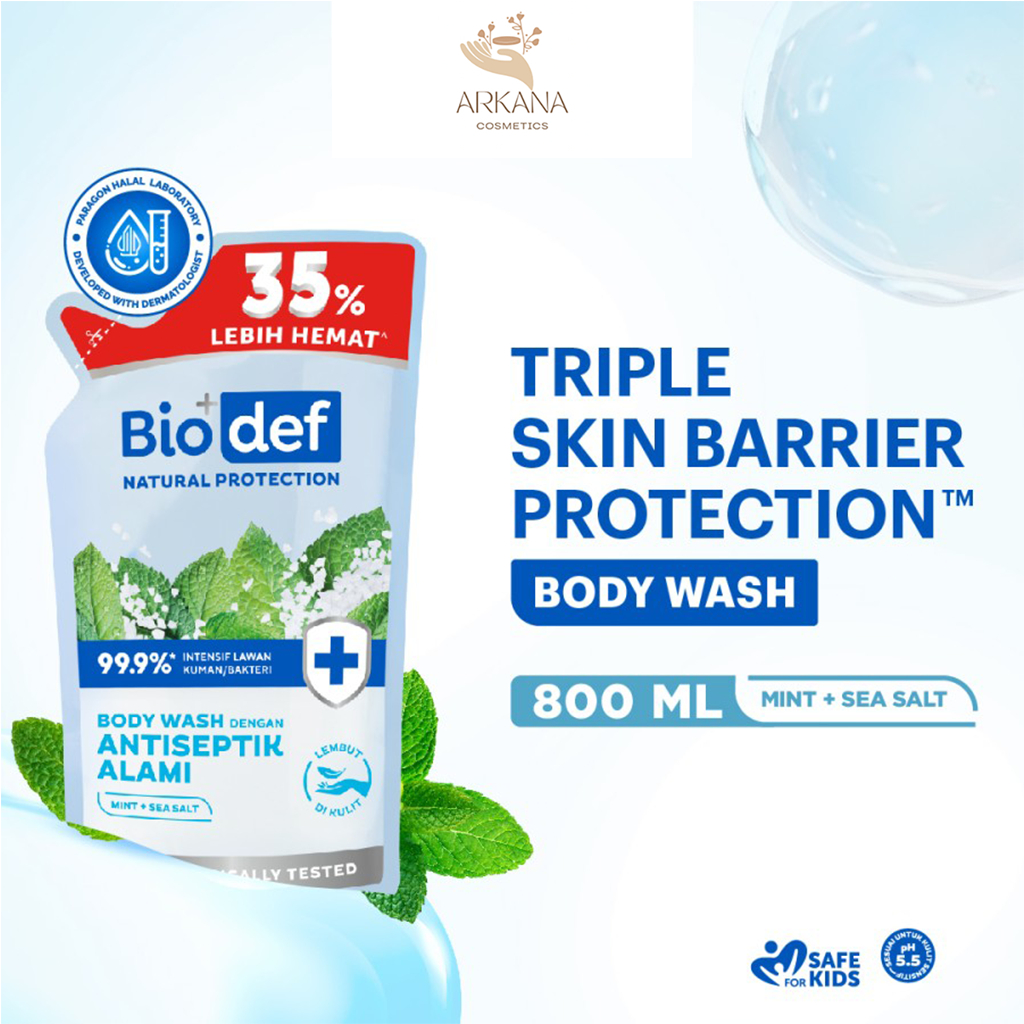 Jual Biodef Natural Protection Body Wash Antiseptik Alami Pouch 800 ml ...
