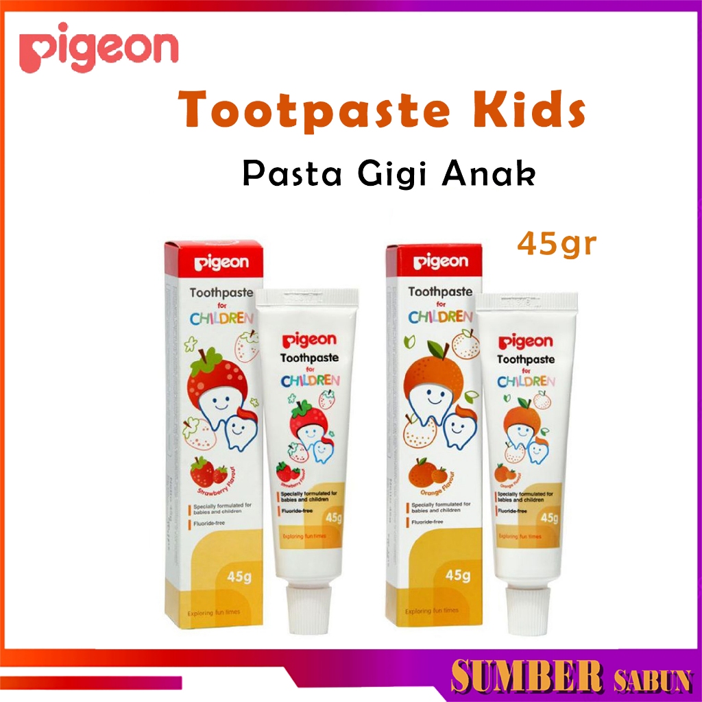 Jual Pigeon Toothpaste Orange / Strawberry 45Gr - Pasta Gigi Odol Bayi ...