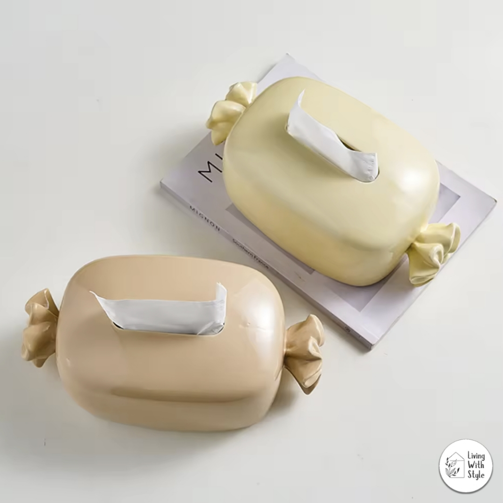 Jual Living With Style - Candy Shaped Ceramic Tissue Box / Tempat ...