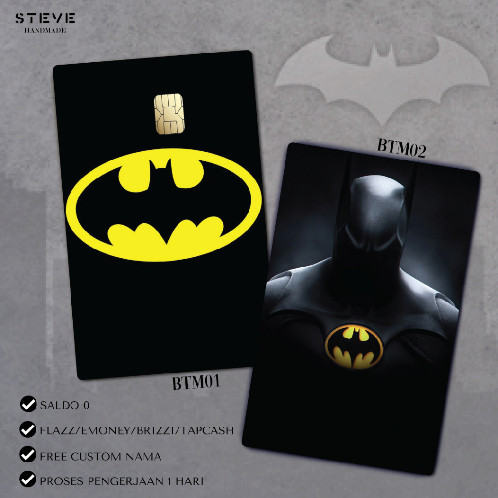 Jual Flazz Gen 2 Emoney Brizzi Tapcash Batman Custom Nama UV Print ...