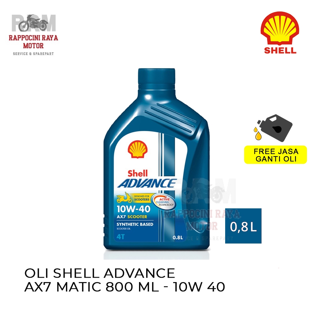 Jual Oli Shell Advance AX7 Matic Sport 650ml 800ml 1000ml 1 Liter ...
