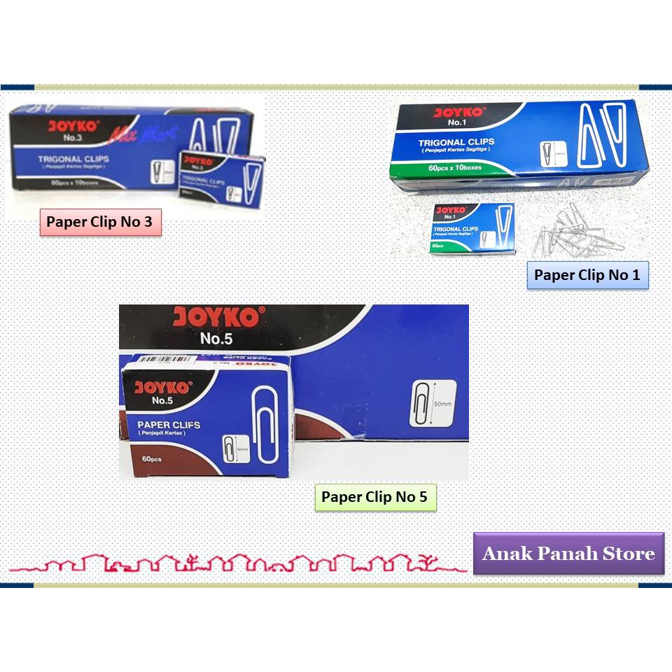Jual Paper Clip Merk Joyko ( Isi 10 kotak kecil ) | Shopee Indonesia