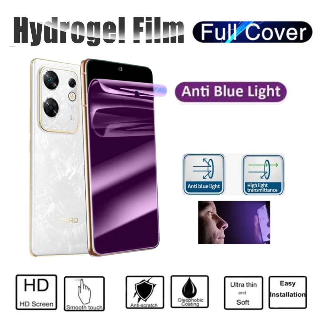Jual Infinix Zero 30 4G 5G Anti gores Hydrogel jelly blue light clear pelindung layar hp ...