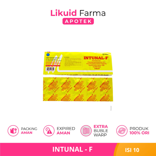 Jual Intunal F Obat Batuk | Pilek | Pereda Demam 1 Strip isi 10 Tablet ...