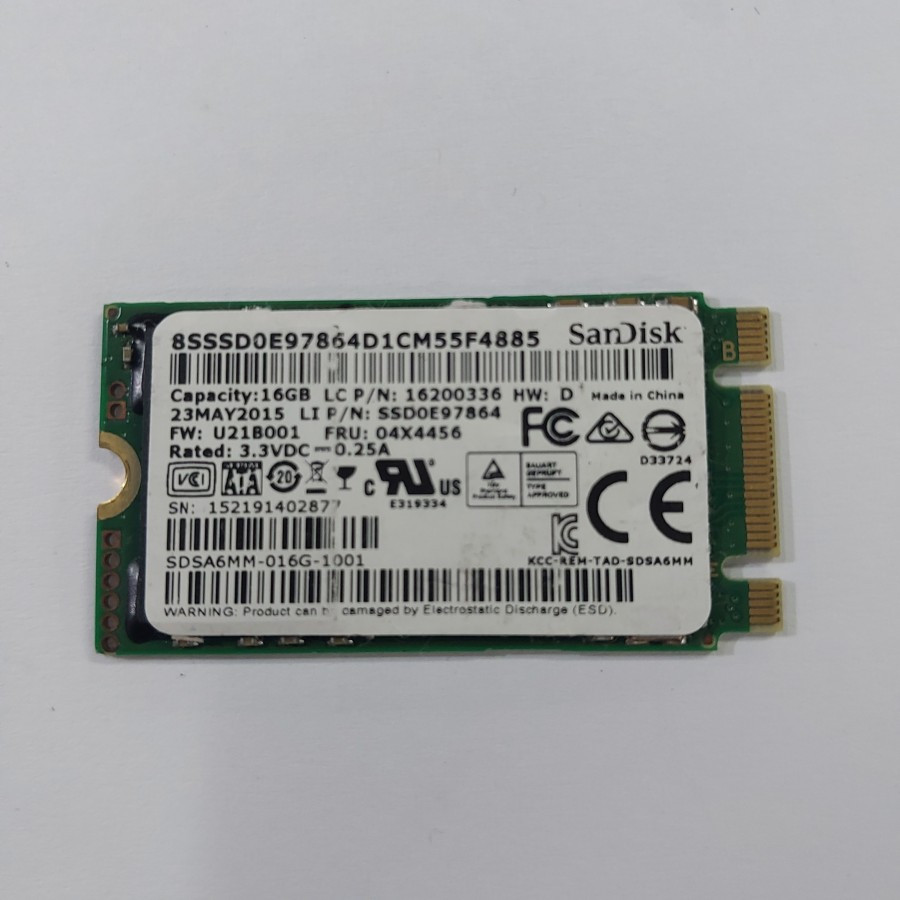 Jual ssd m2 16gb murah ssd m2 sata 16gb bukan 512gb 256gb 128gb ...