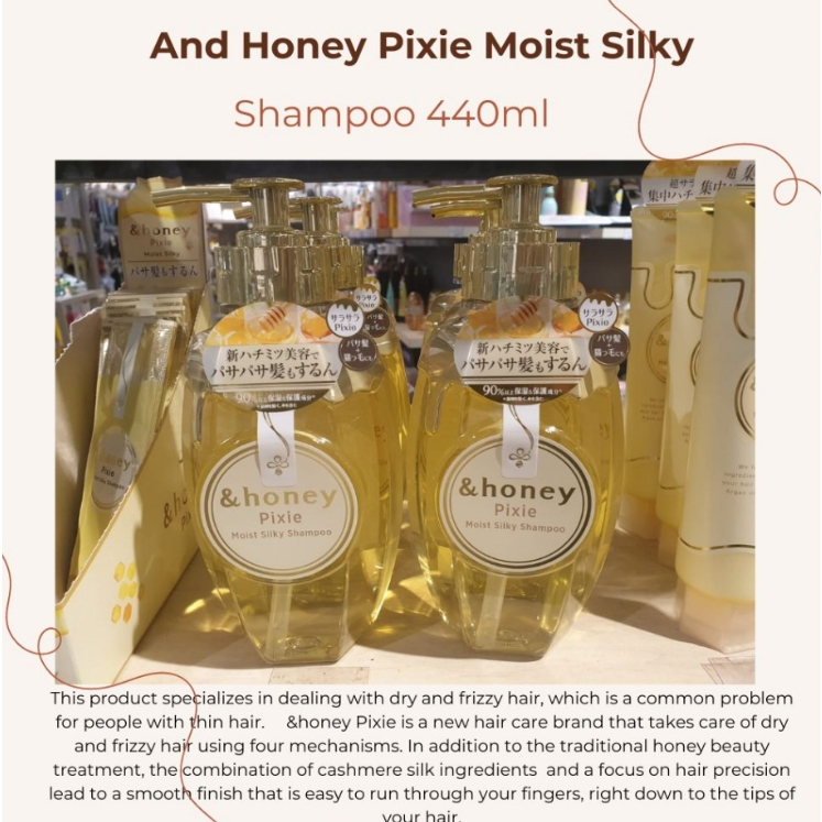 Jual and honey PIXIE shampoo treatment, hair pack, hair oil japan ...