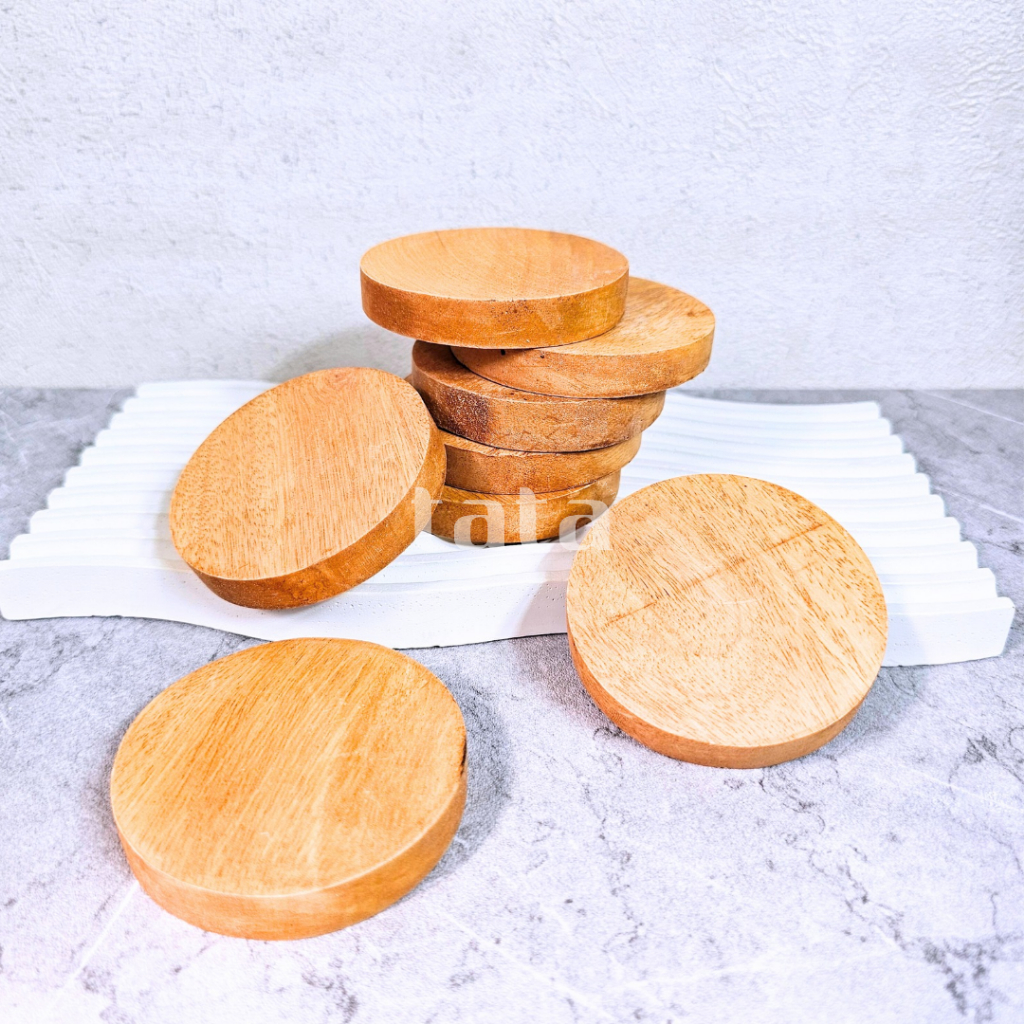 Jual Coaster Kayu 7cm untuk Tatakan Gelas Cangkir Reed Diffuser Kayu ...