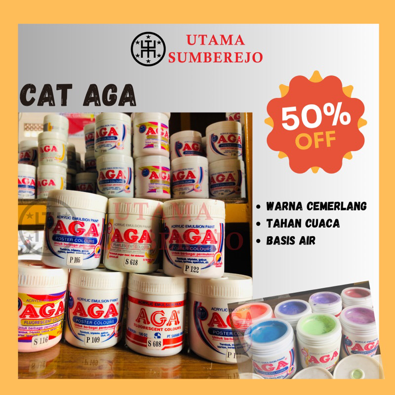 Jual Cat AGA Poster Acrylic / Gabus / Kertas / Lukis 100 cc | Shopee ...