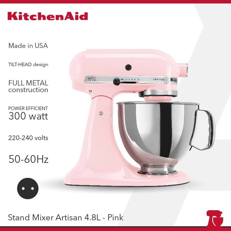 Jual KitchenAid Artisan Series 4.8 L Stand Mixer Pink 5KSM150PSNPK ...