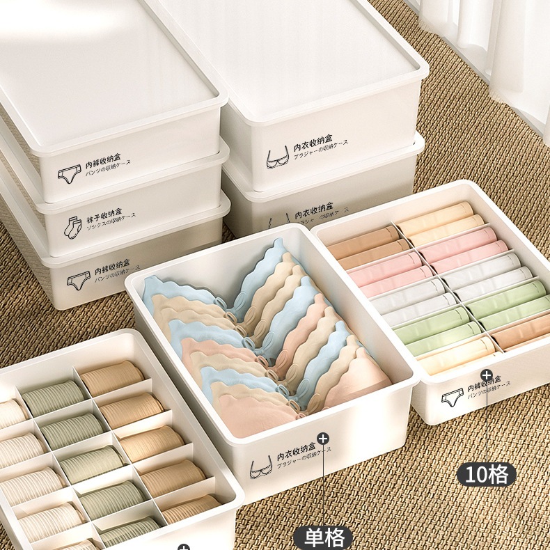 Jual Underwear Organizer Storage Box Plastik Penyimpanan kaus kaki ...