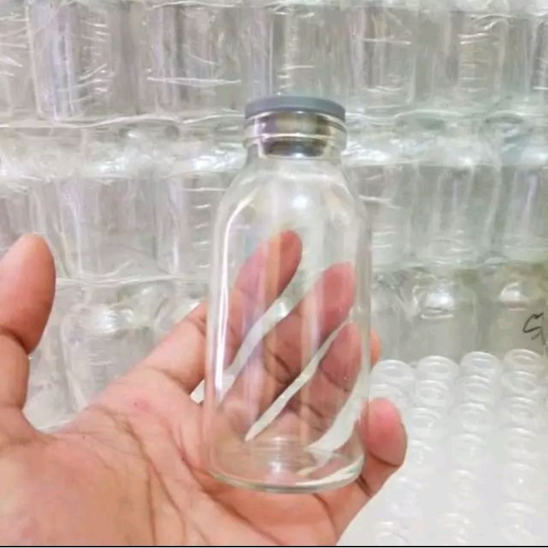 Jual Botol Kaca 100 ML + Tutup Slikon | BOTOL ASI DAN JUS | Shopee ...