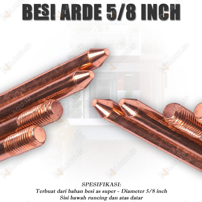 Jual Grounding Listrik Besi Arde 58 inch Arde Grounding Rod Penangkal ...