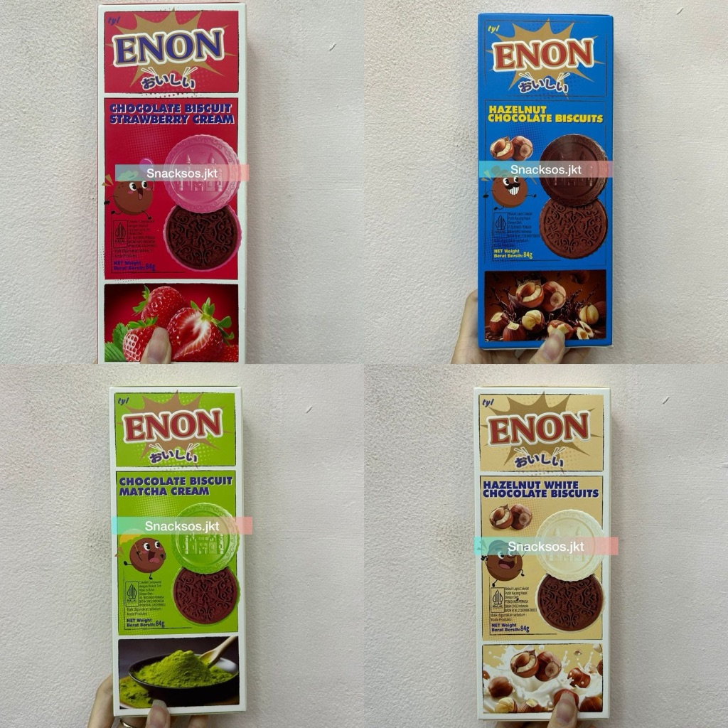 Jual ENON BISKUIT BISCUIT CHOCOLATE MATCHA / CHOCO STRAWBERRY ...