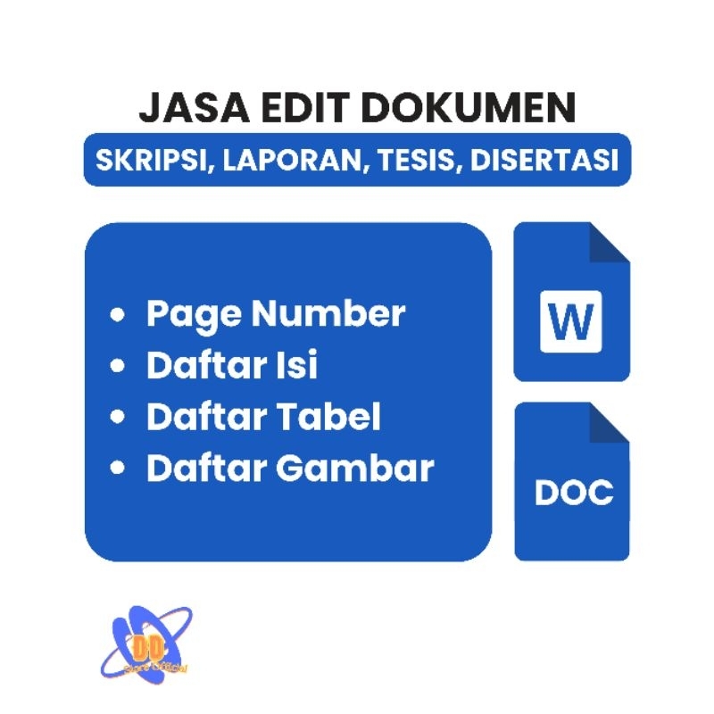 Jual Jasa Edit Dokumen | Page Number | Daftar Isi | Daftar Tabel ...