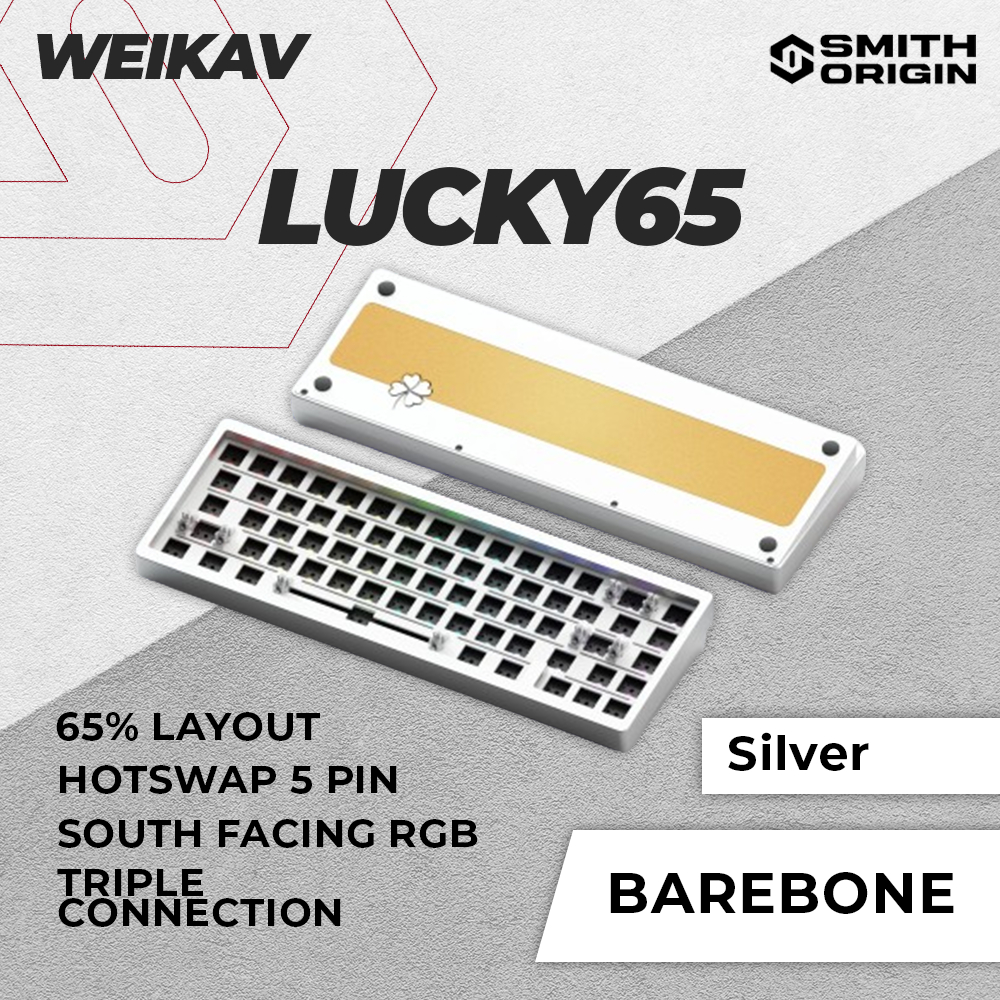 Jual WEIKAV Lucky65 Barebone Wireless RGB Hotswappable Mechanical ...