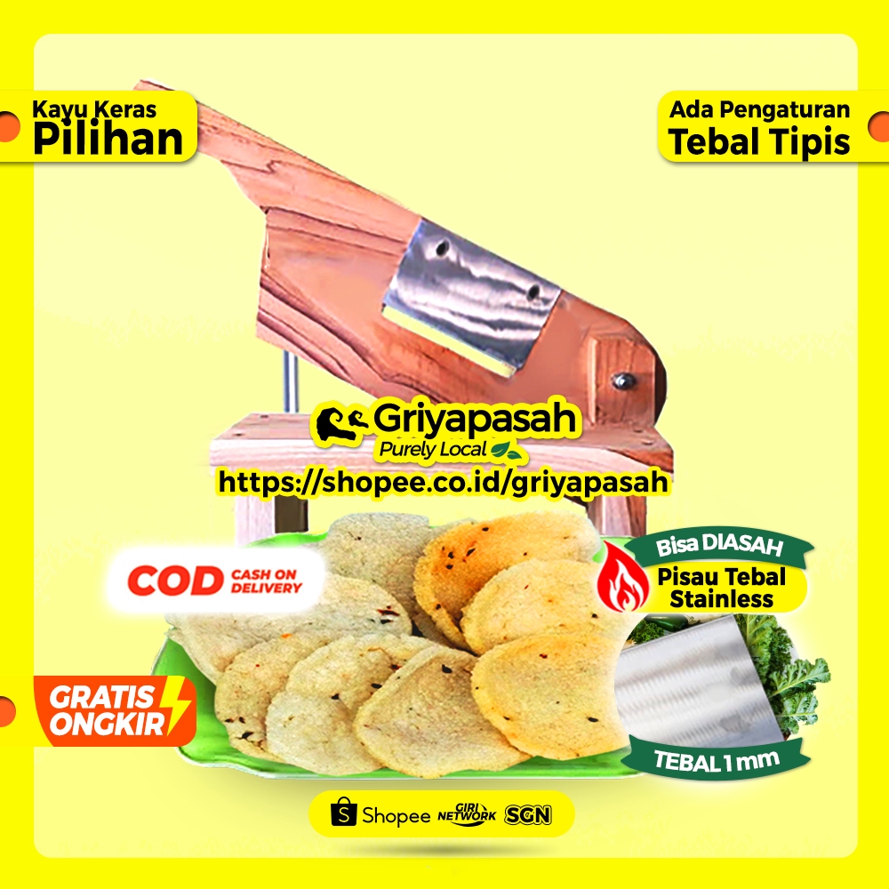 Jual ( UKURAN JUMBO ) PEMOTONG KERUPUK KEMPLANG PULI BAWANG KULIT ...