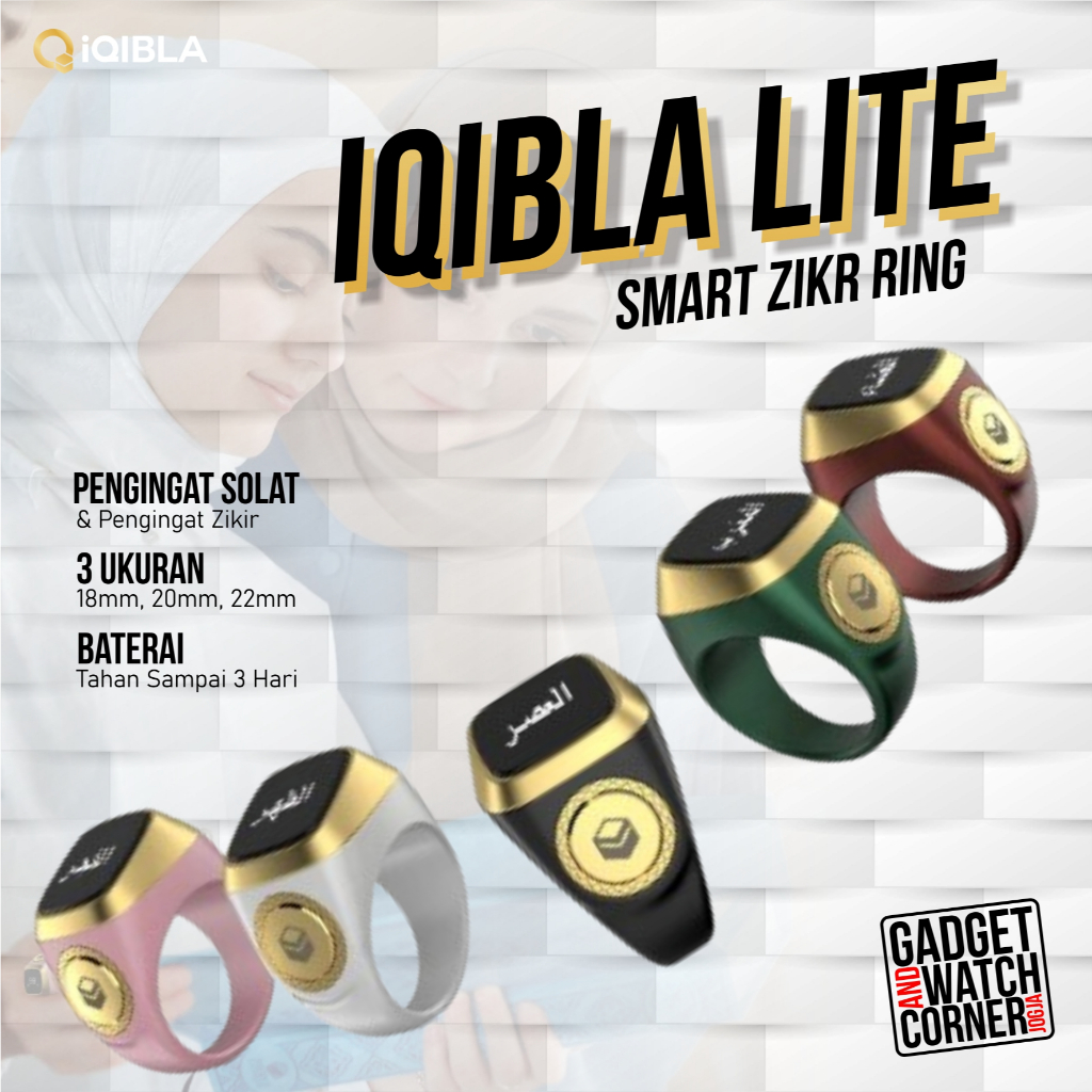 Jual iQibla Zikr Smart Ring Lite Cincin Pintar Tasbih Zikir Muslim ...
