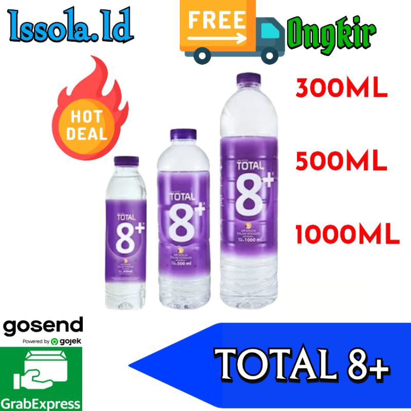 Jual TOTAL 8+ 1000ML - AIR MINERAL KEMASAN BOTOL 1000ML × 12 PCS ...