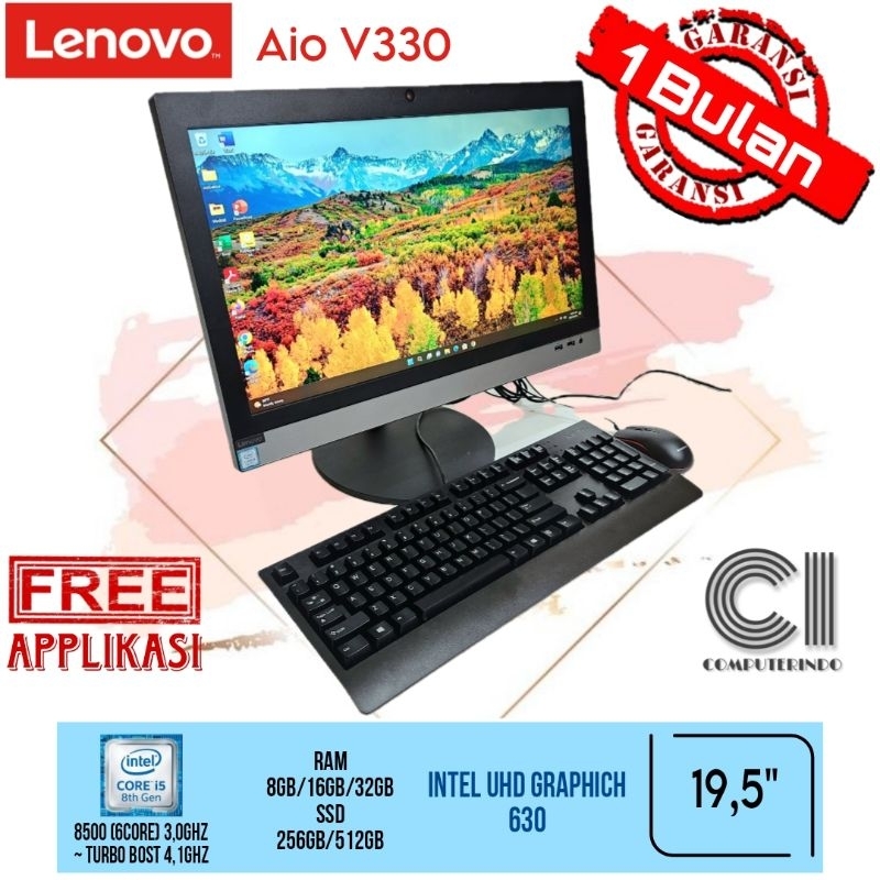 Jual Komputer/Pc All in One Lenovo Aio V330 - Core i5 Gen8 - Ram 32gb ...