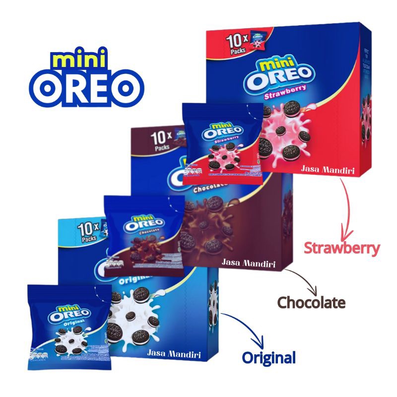 Jual Mini Oreo Biskuit Sandwich Coklat 20.4gr | Shopee Indonesia