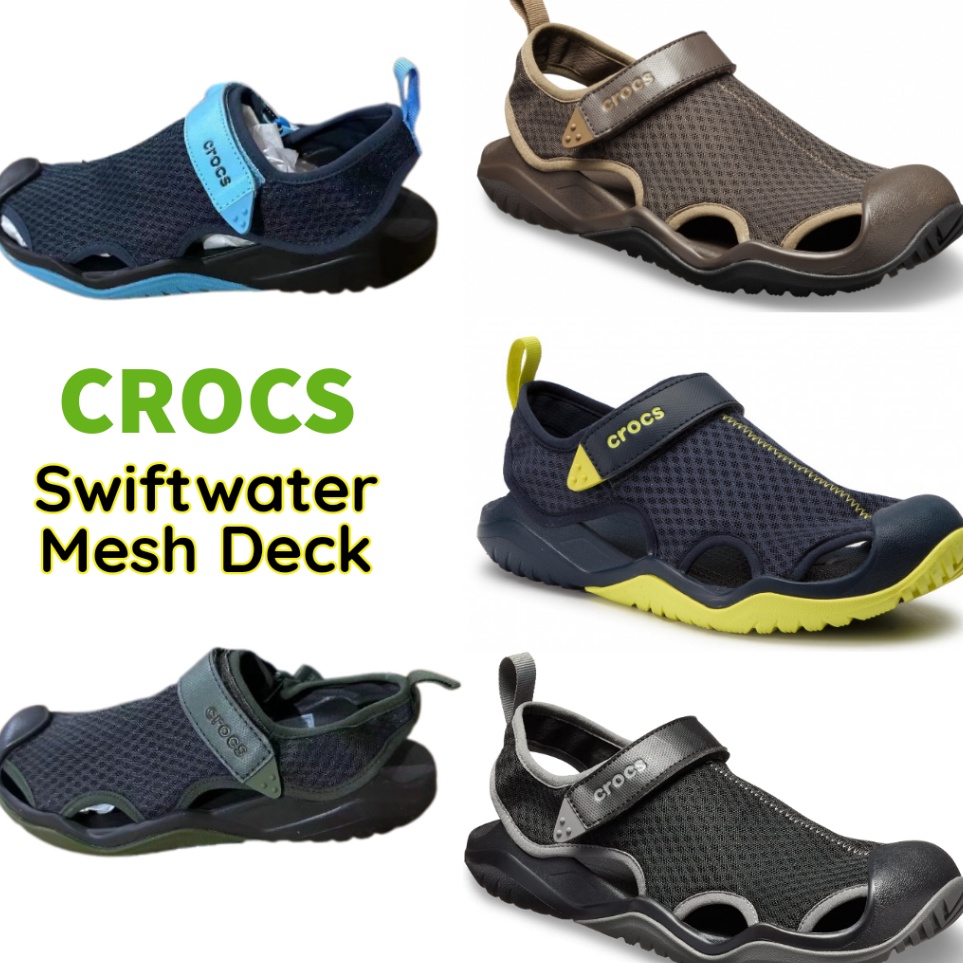 Jual KODE K54W Crocs Crocs Pria Sepatu Sandal Crocs Crocs Swifwater ...