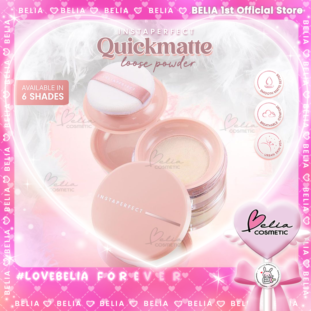 Jual BELIA INSTAPERFECT Quickmatte Loose Powder 9g | Bedak Tabur | Real ...