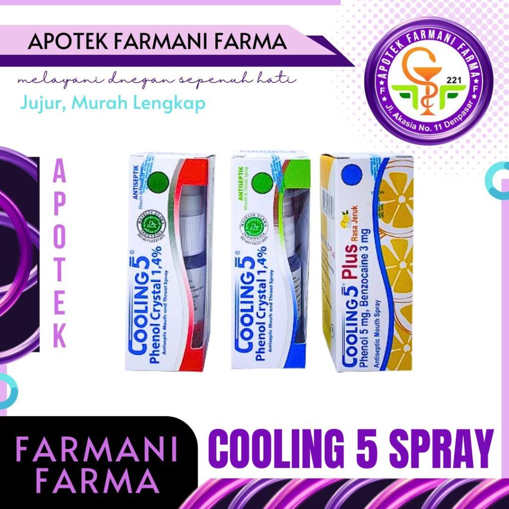 Jual Cooling 5 Spray 15ml / Cooling 5 Spray Cool Mint / Cooling 5 Spray ...