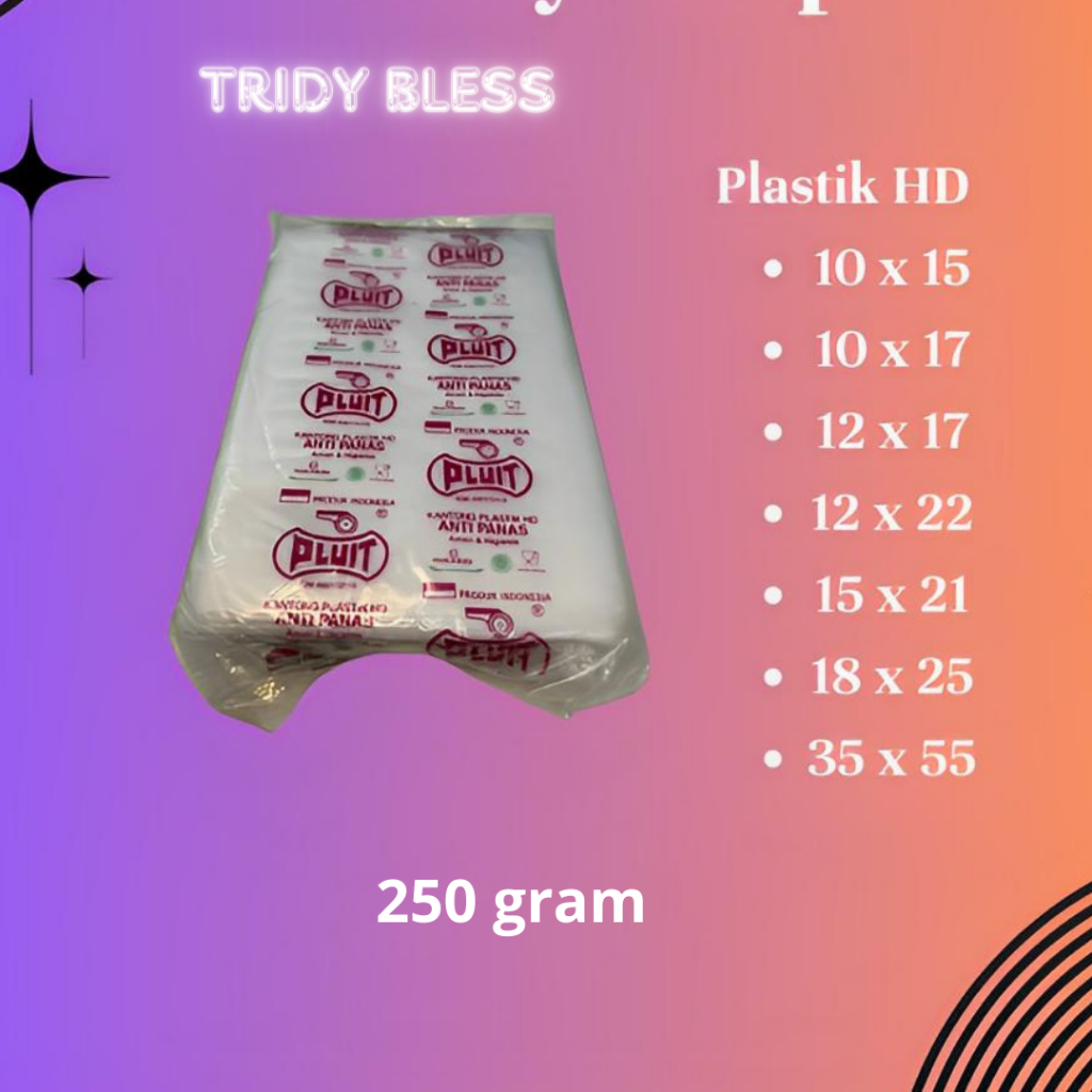 Jual Plastik HD berat 250 gr berbagai ukuran Pembungkus Makanan packing ...