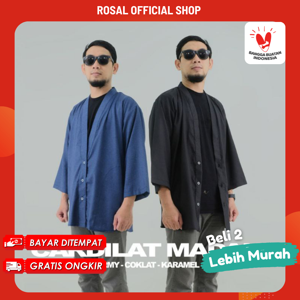 Jual Rosal - Cardigan Kimono 7/8 Cardilat Madani Casual Pria | Kardigan ...