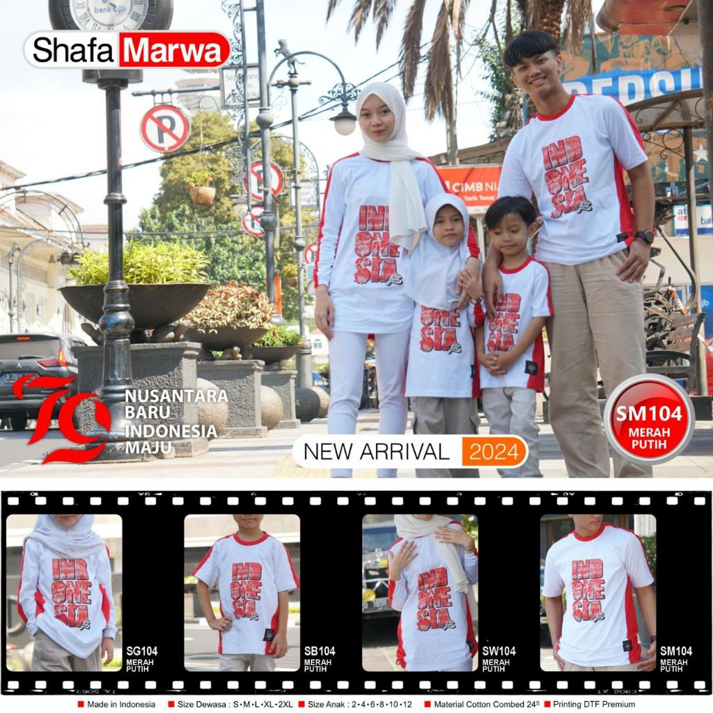 Jual Baju Merah Putih Agustusan - Kaos Seragam Couple Edisi Kemerdekaan 17 Agustus SM104 ...