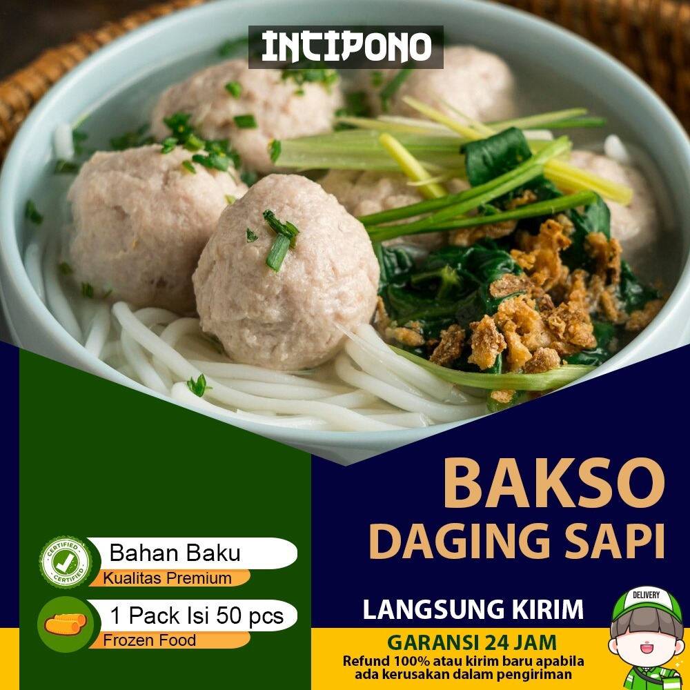 Jual Incipono Bakso Daging Sapi Pentol Kiloan Isi 50 Frozen Food Halal ...
