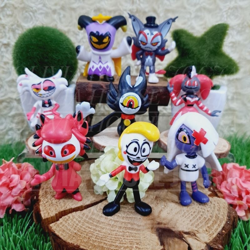 Jual Action Figure Helluva Boss Hazbin Hotel Set 8in1 Figurin Helluva ...