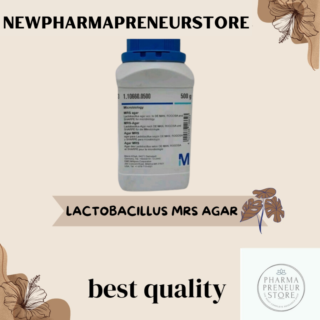 Jual LACTOBACILLUS MRS AGAR PER 100 DAN 50 GRAM MERCK MEDIA BAKTERI ...