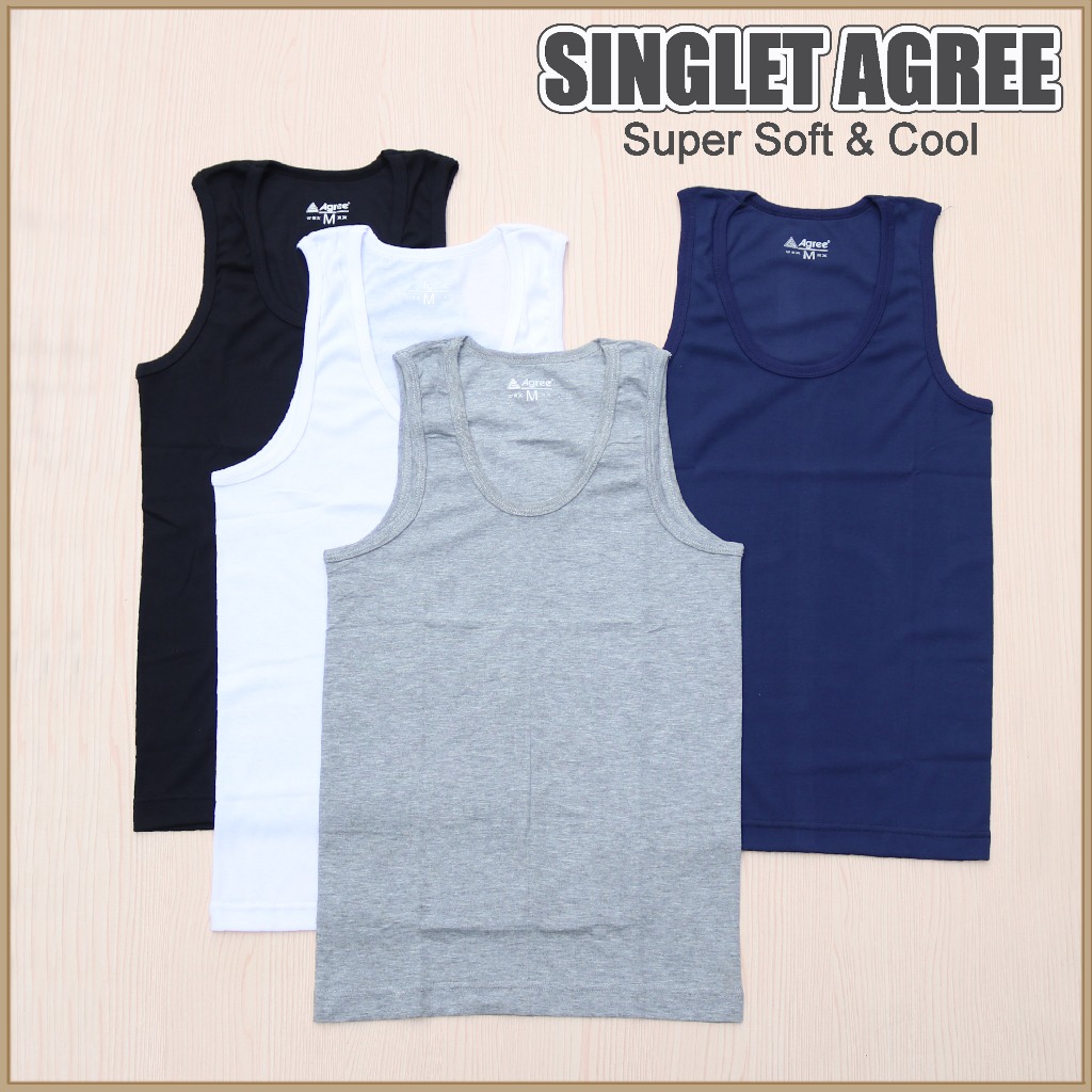 Jual Singlet Pria Agree Sa004 | Kaos Dalam Tangtop Singlet Agree Slim ...