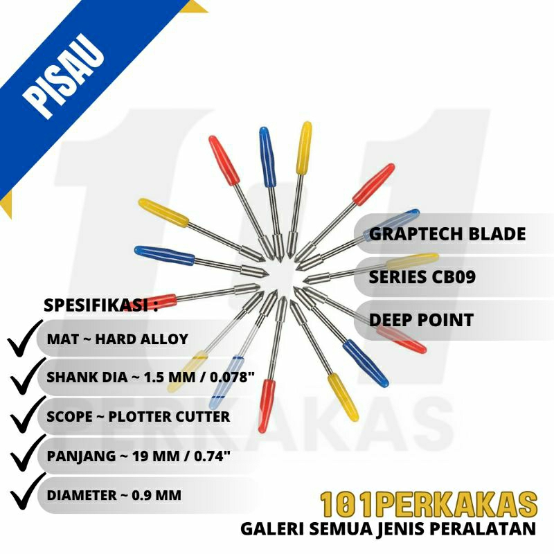 Jual Pisau cutting sticker kompatibel dengan Graphtec CB09U dan ...
