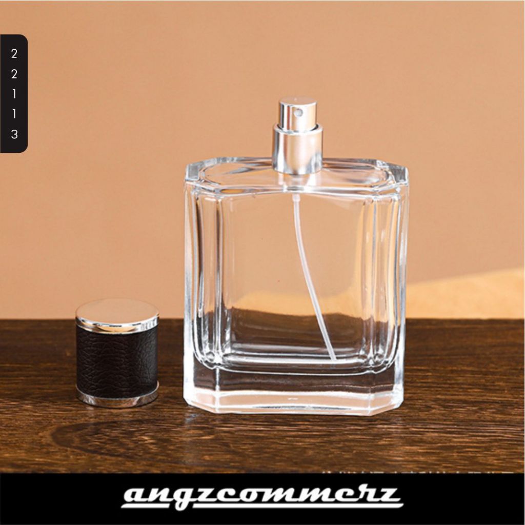 Jual Botol Parfum Kaca Tebal Elegant Bayonet Press Leather Grosir 100ml ...