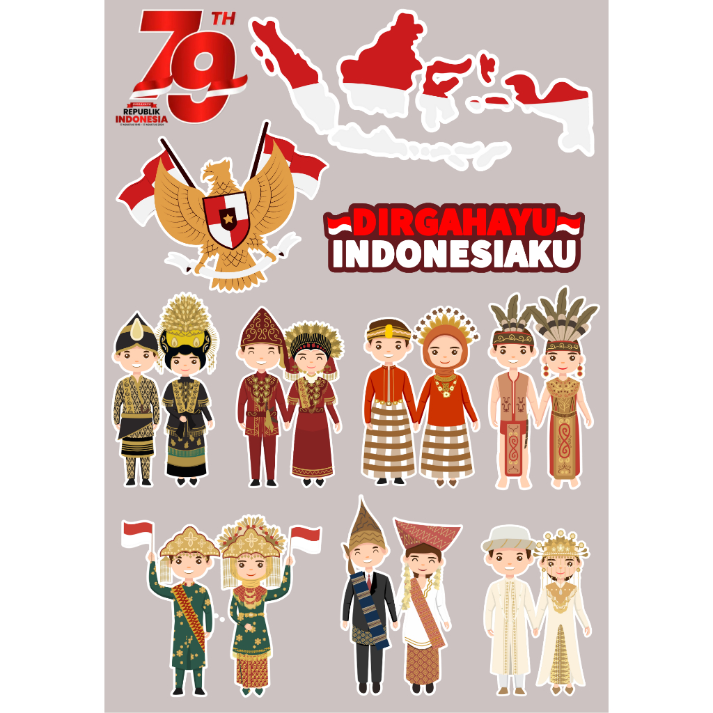 Jual Topper Baju Adat Indonesia Agustusan - Tumpeng HUT RI - Dirgahayu ...