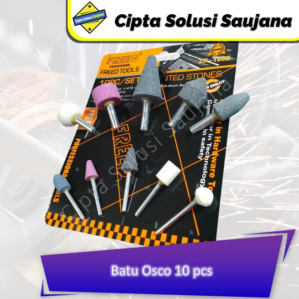 Jual BATU OSCO GERINDA BOTOL MATA GRINDA TANGKAI ASAH POLES SET 10 BOR ...